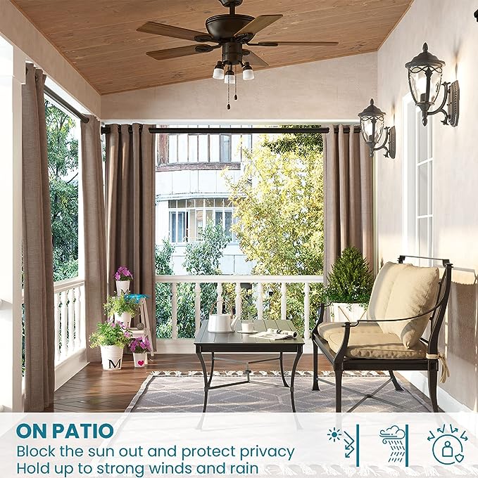 ALLZONE Heavy Duty Tension Curtain Rod for Window, 83-123 Inches, Room ...