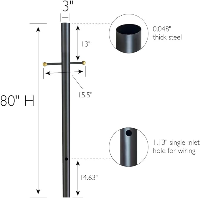Design House 501817-BRZ Traditional Outdoor Lamp Post with Plastic ...