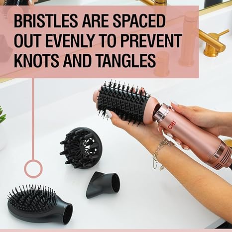 CHI Volumizer 4-in-1 Blowout Brush, Hair Dryer for Smooth, Silky and ...