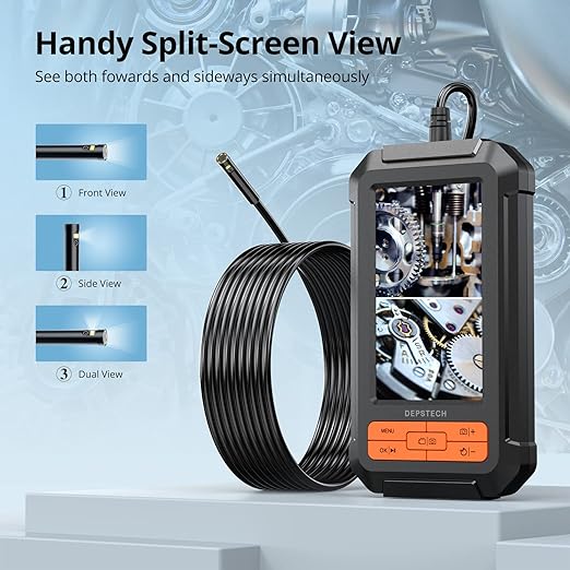 DEPSTECH Dual Lens Endoscope, 1080P HD Borescope Inspection Camera with ...