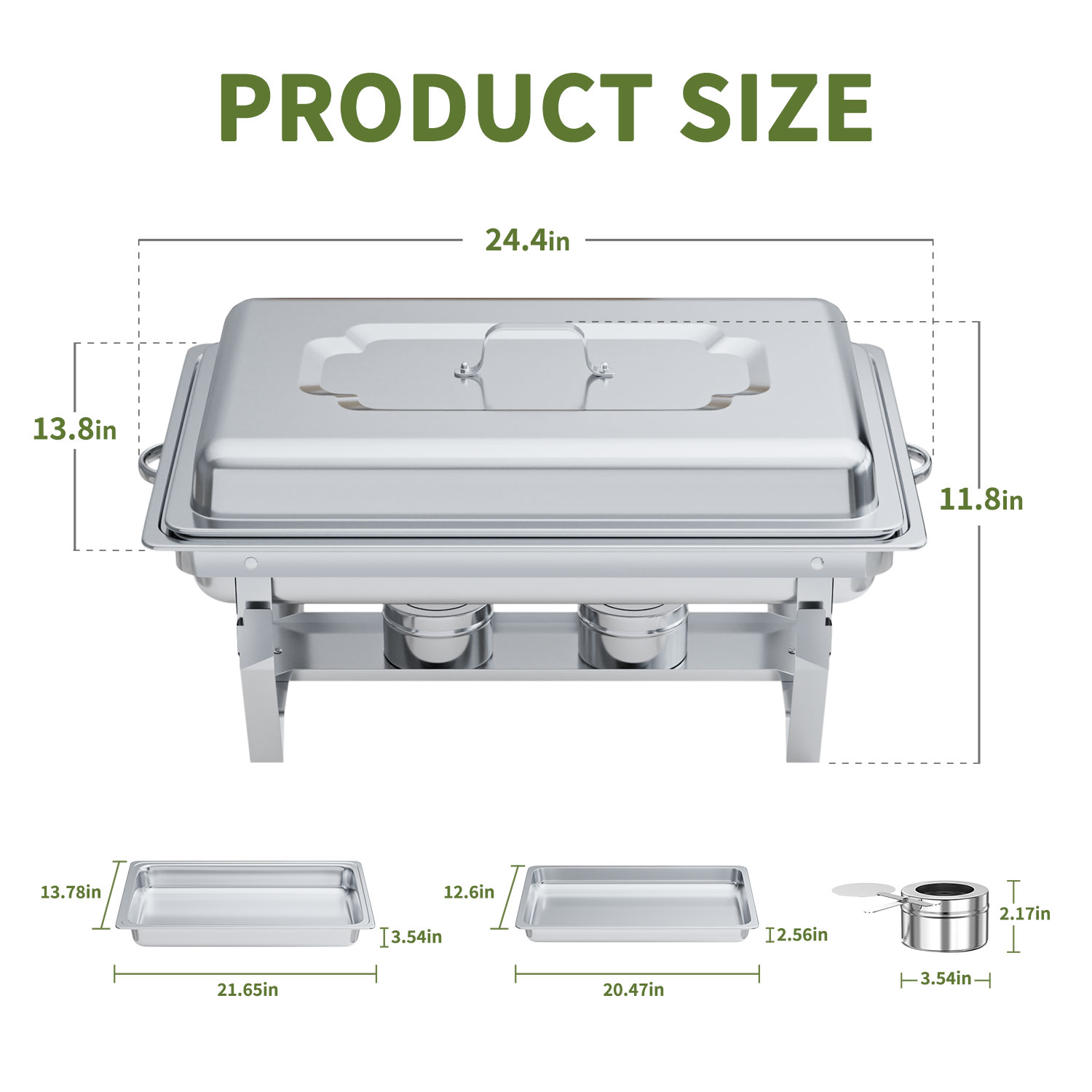 Chafing Dish Buffet Set 4 Pack, Stainless Steel Chafing Dishes for Buffet – DDAuctions