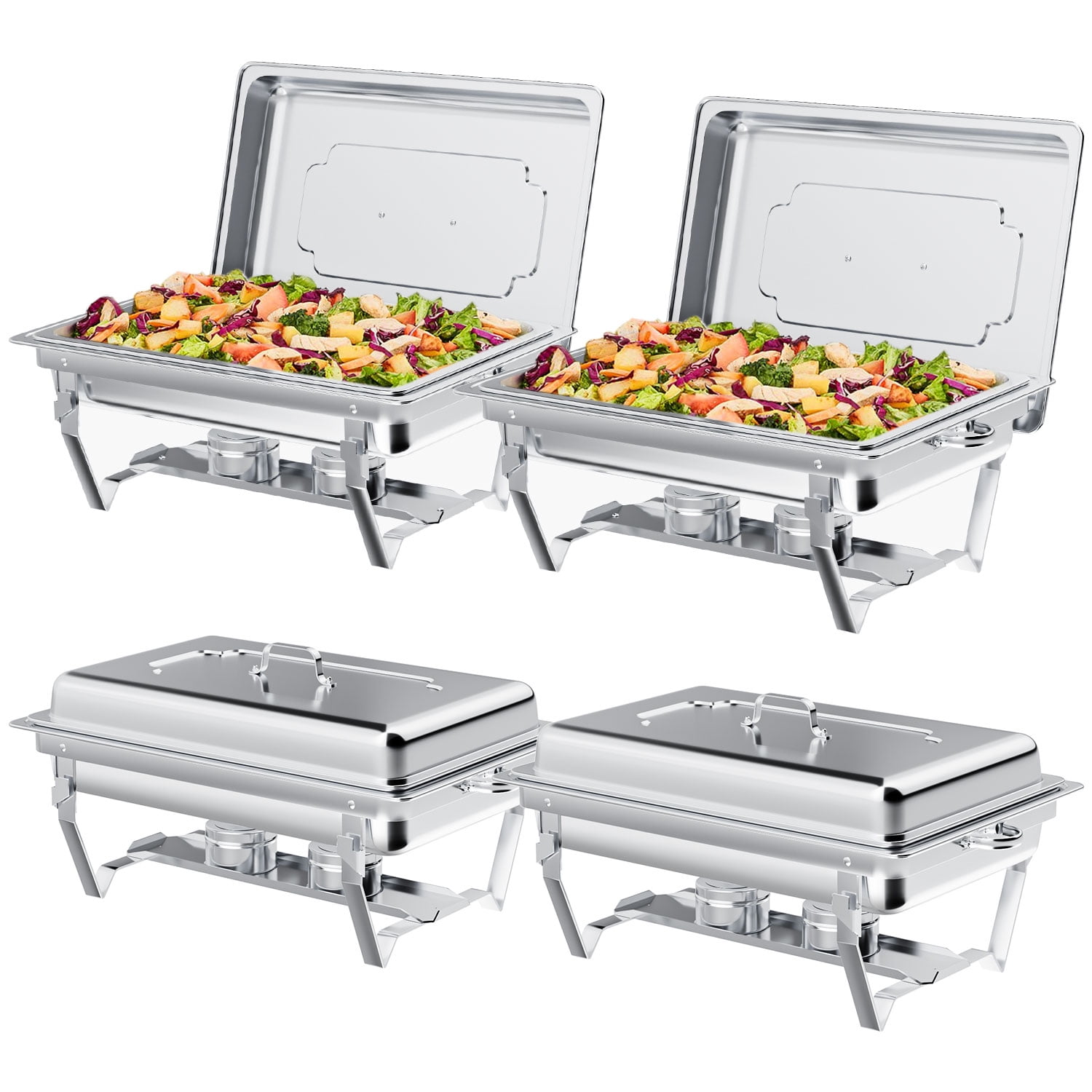 Chafing Dish Buffet Set 4 Pack, Stainless Steel Chafing Dishes for Buffet – DDAuctions