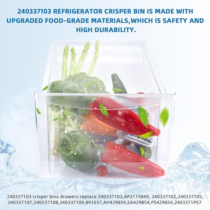 240337103 Refrigerator Crisper Drawers Bin Replacement Compatible with ...